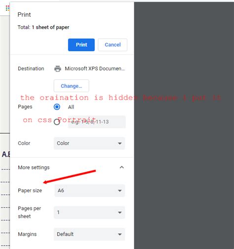 Html How To Make Force Css Print On Chrome Stack Overflow