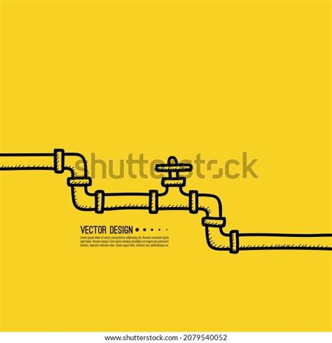 Sewer Pipeline Water System Sketch Over 26 Royalty Free Licensable
