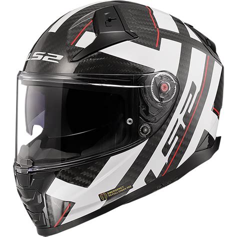 LS2 Vector 2 Carbon - Strong Gloss White - FREE UK DELIVERY