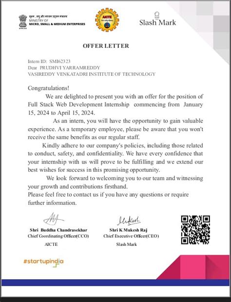 Prudhvi Yarramreddy On Linkedin Webdevelopment Internship Techjourney Slashmark