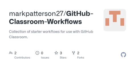 github markpatterson27 github classroom workflows collection of