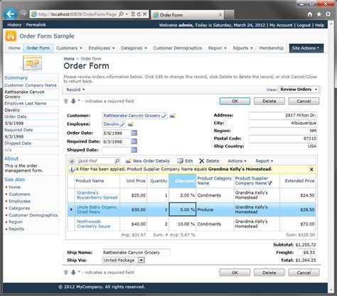 Code On Time Order Form Sample