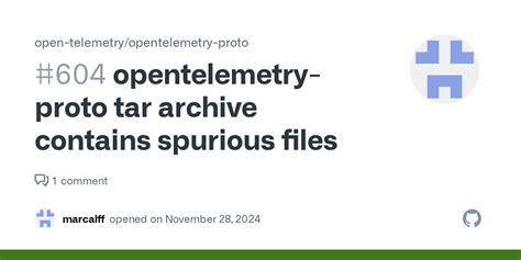 Opentelemetry Proto Tar Archive Contains Spurious Files · Issue 604