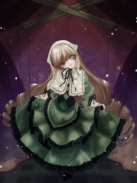 Kiru M Putorius Suiseiseki Rozen Maiden Highres 1girl Brown Hair Control Bar Dress