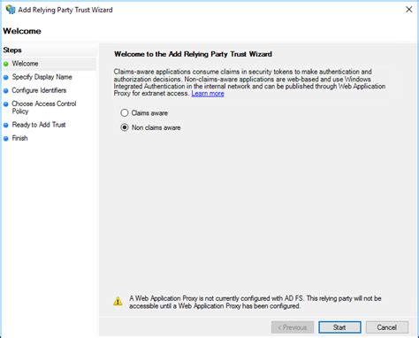 Create A Non Claims Aware Relying Party Trust Microsoft Learn