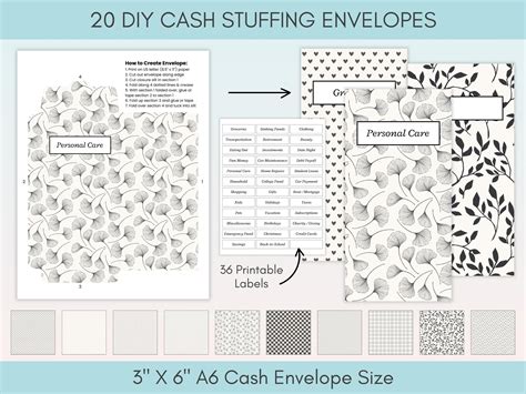 Cash Stuffing Starter Kit Printable Cash Envelope System Budget Binder