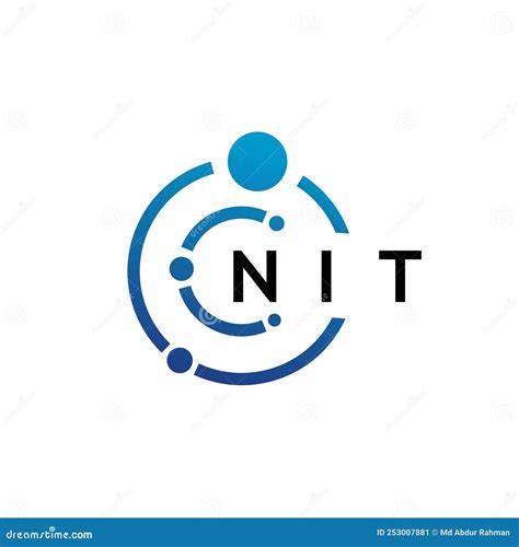 Nit Letter Technology Logo Design On White Background Nit Creative