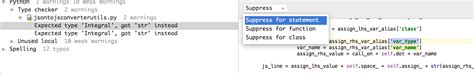 python 我可以让 PyCharm 在一行中禁止显示特定警告吗 SegmentFault 思否