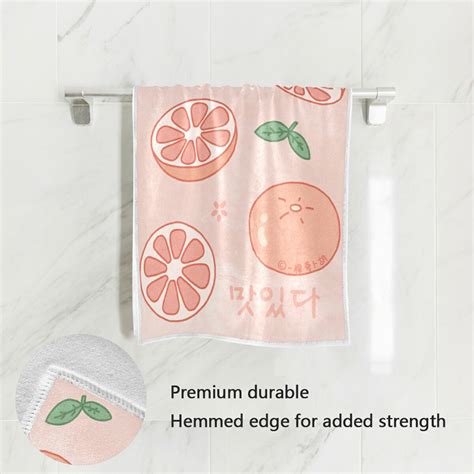 Творческа кърпа с печат на пресни плодове Жени Мъжка кърпа за ръце Памучна дишаща мека кърпа