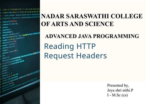Reading Request Headers In Advanced Java Programming Pptx Web