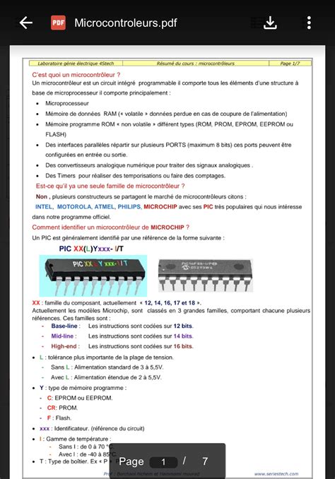 Résumé Du Cours Microcontroleurs