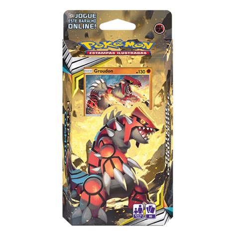 Deck Pokémon Starter Deck Sol E Lua 12 Eclipse Cósmico Groudon C Rappi