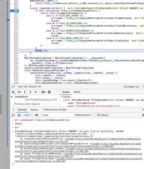 Vscode Workspace Fs Error Reporting Is Weird Issue 132981 Microsoft Vscode GitHub