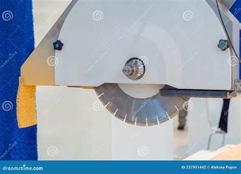 Automatic Cnc Bridge Saw Router Profiling System Cutting Artificial Stone Stock Photo Image