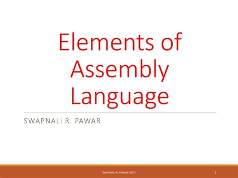 5 elements of assembly language in system software pdf