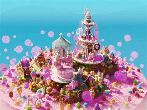 I Built Candyland In Minecraft Minecraft Minecraft Creations Candy