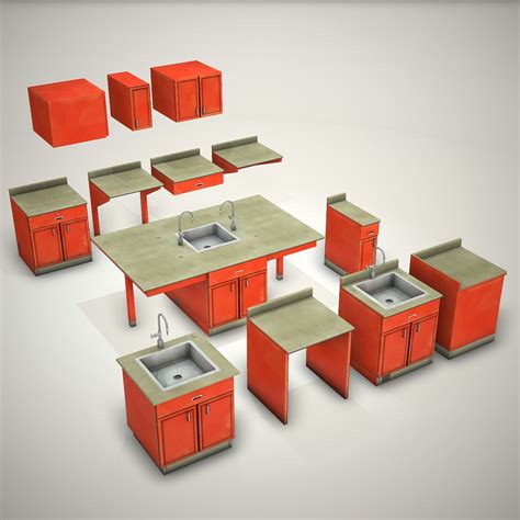 캐비닛 싱크 3d 모델 20 Fbx Ma Obj Free3d