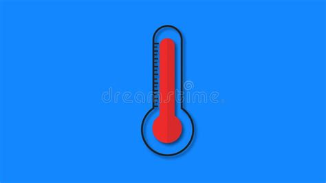 Green Screen Thermometer 2d Animation Simple Temperature Rise