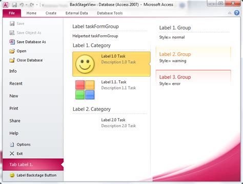 Ribbons For Access 2007 Access 2010 New Features In Access 2010