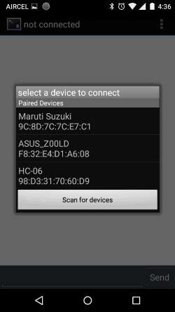 Interfaz del módulo bluetooth hc Incrustado