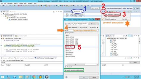 Abap On Sap Hana Part Iii Debugging In Adt Erp Qanda