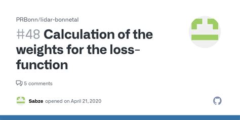 calculation of the weights for the loss function · issue 48 · prbonn