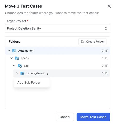 Copy Or Move Test Cases Browserstack Docs