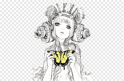 아티스트 캔버스 인쇄 유화 그리기 판화 만화 캐릭터 어린 소녀 얼굴 패션 소녀 포스터 Png Pngwing