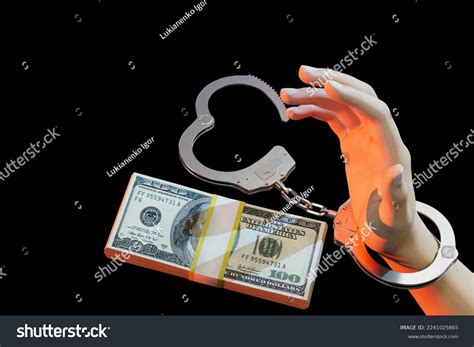 Responsibility Corrupt Actions Handcuffed Handcuffed Reaching Stock Illustration 2241025865