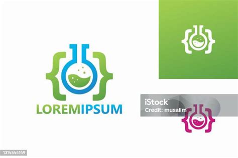 Lab Kode Logo Template Desain Vektor Lambang Konsep Desain Simbol