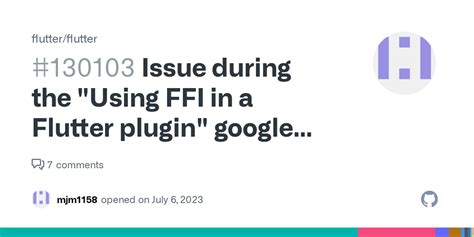 Issue During The Using FFI In A Flutter Plugin Google Codelab Issue Flutter