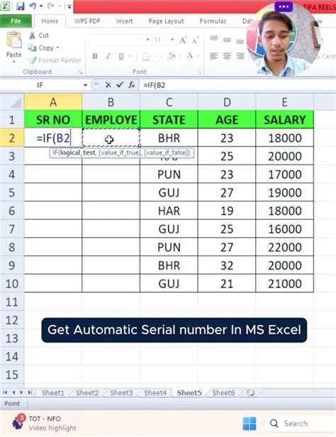 Automatically Add Serial Numbers To Data Automatically Update Serial