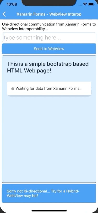Talking to your WebView in Xamarin Forms ÇøŋfuzëÐ SøurcëÇødë