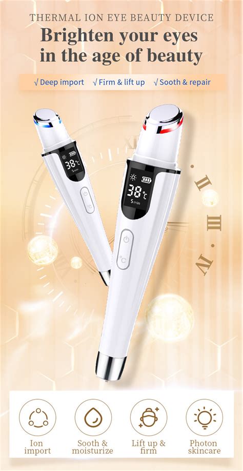 Badu Bg Отопляща Led Photon Грижа за кожата Против бръчки Умора Вибрираща писалка за красота на