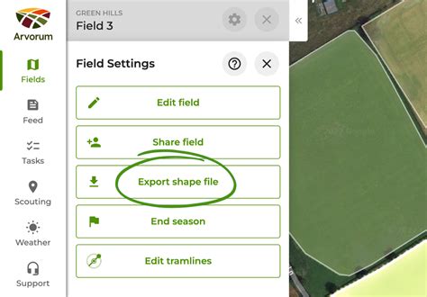Exporting The ESRI Shapefile Of Your Field From The Field Settings Arvorum Help Center