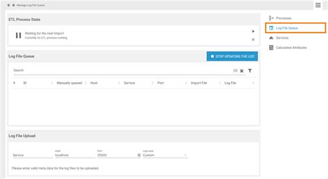 monitoring the log file queue