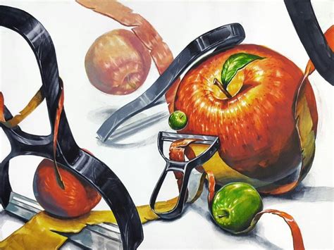 사과 감자깎이 개체표현 기초디자인 학t