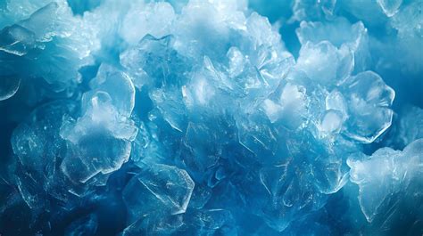 Detailed Macro View Reveals Delicate Ice Crystal Formations With