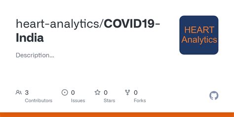 GitHub Heart Analytics COVID India Description