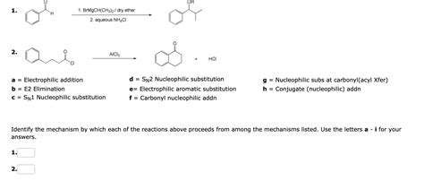 Solved 1. 1. BrMgCH(CH3)2/ dry ether 2. aqueous NH4Cl 2. | Chegg.com