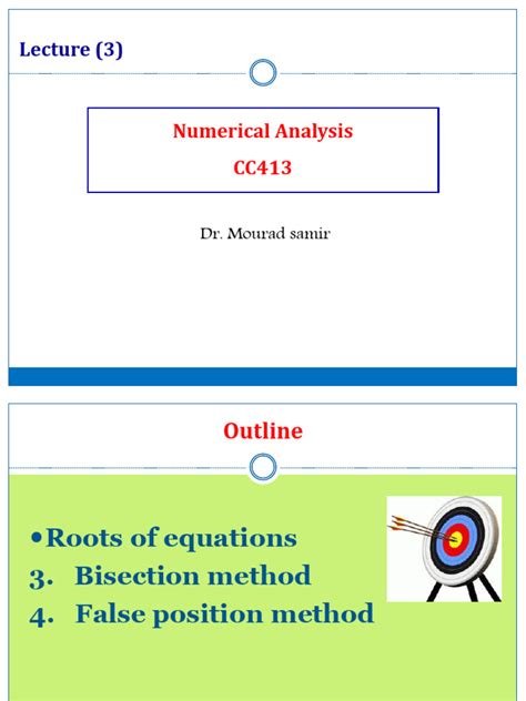 bisection and false position methods pdf mathematical relations
