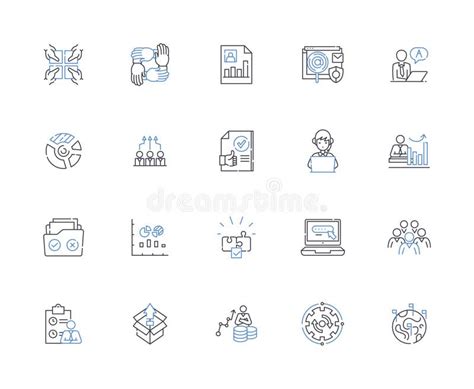 Digital Marketing Line Icons Collection Seo Ppc Analytics Content