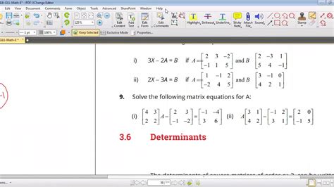 Determinant And Inverse Of Matrix Youtube