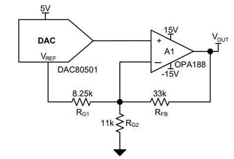 Voltage Reference Why Is The Vref Of The Dac Used In The Op Amp Amplifier Stage Electrical