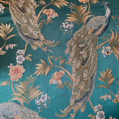 Peacock Fabric Etsy