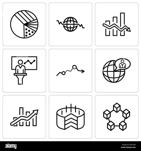 Set Of 9 Simple Editable Icons Such As Data Interconnected Folder Connected Circuit Bars Chart