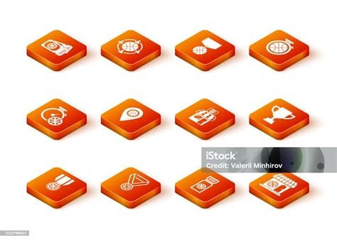 농구 메달 농구 위치 게임 티켓 스포츠 샵 및 어워드 컵 아이콘이있는 스톱워치를 설정합니다 벡터 1위에 대한 스톡 벡터 아트 및