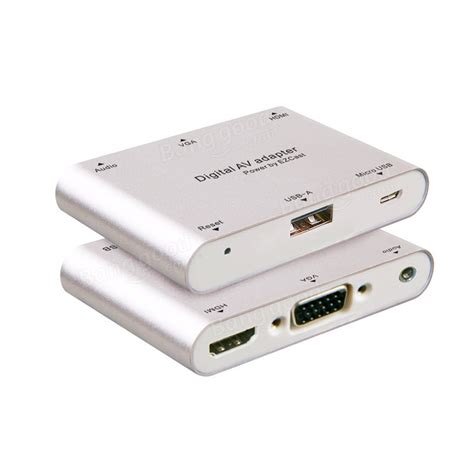 Digital AV Adapter Micro USB To VGA HDMI Audio Video Intelligent Converter Box For IPhone