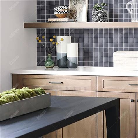 Foshan Supplier 48x48mm Gradient Grey Porceleain Square Tile Mosaic For