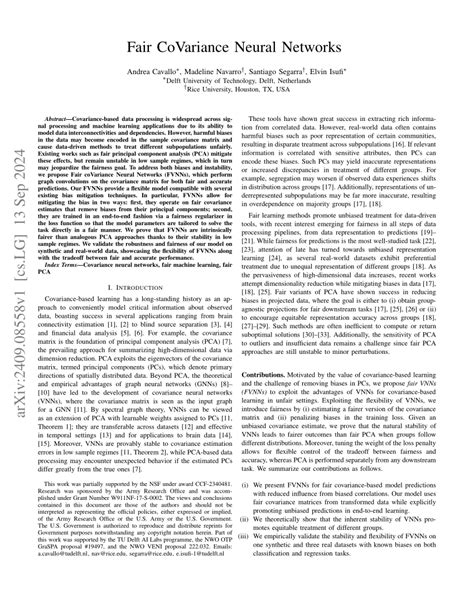 pdf fair covariance neural networks